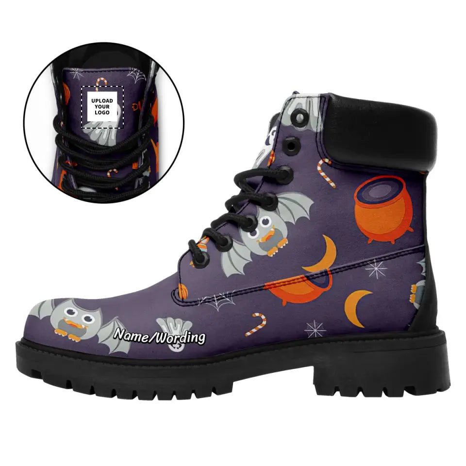 Personalized Spooky Boots, Custom Skull Boots ,Halloween Gift,1921-230