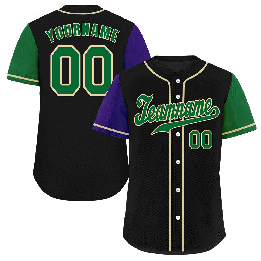 Coolcustomize Custom Black Two Tone Green Authentic Baseball Jersey