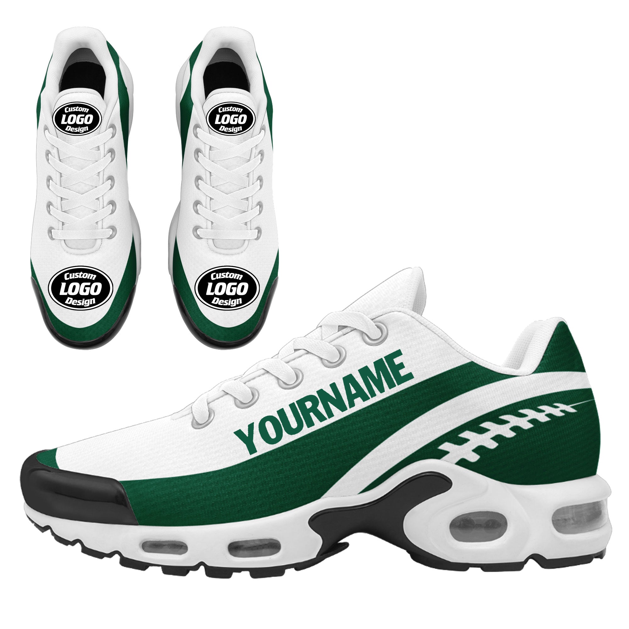Coolcustomize Custom White Green TN Shoes Personalized SneakersD020077-20