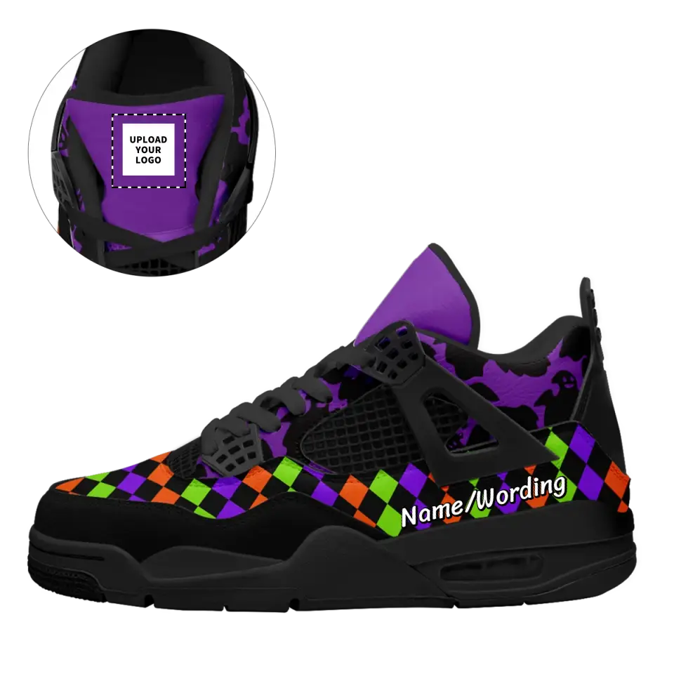 Personalized Halloween Sneakers,Custom Spooky Season Basketball Shoes,